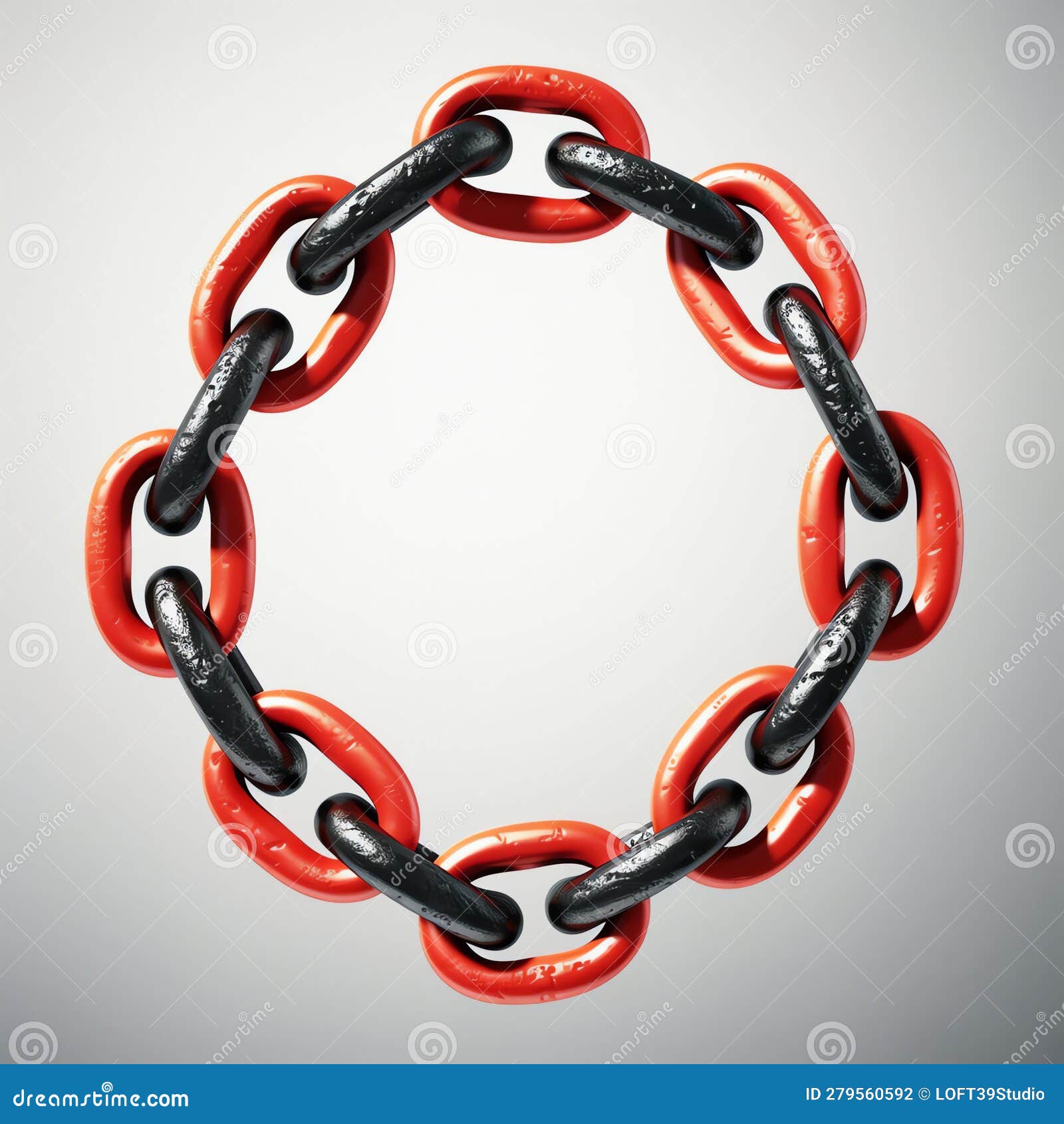 Generative AI 3d Realistic Chain or- Stock Illustration - Illustration ...