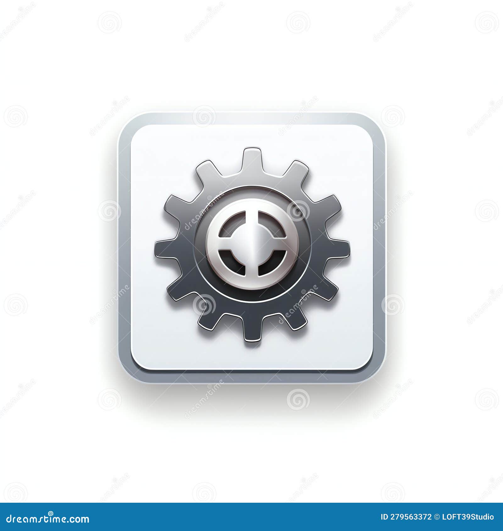 Generative AI 3d Realistic Gear Icon- Stock Illustration - Illustration ...