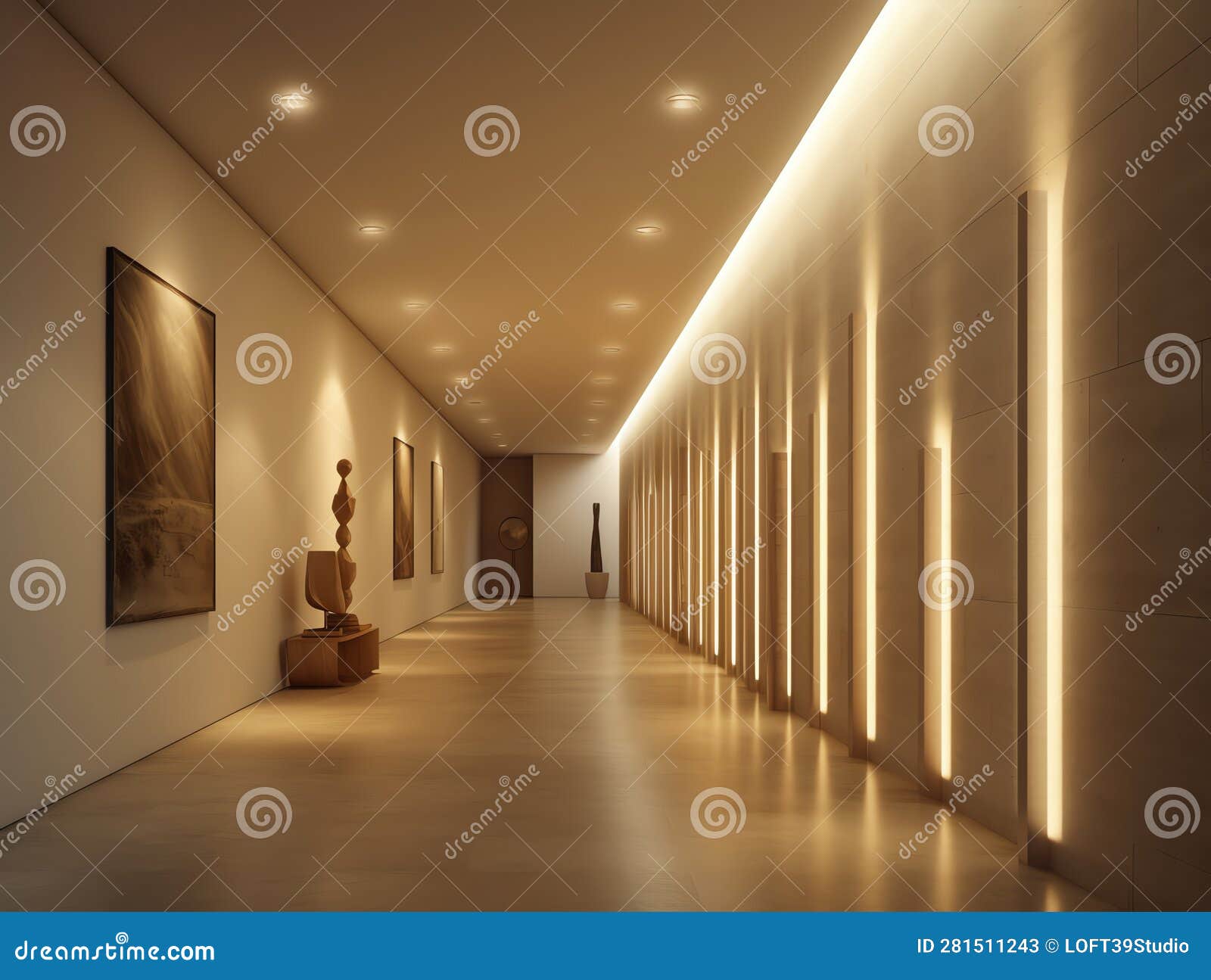 225_3d_rendering_narrow_3 stock illustration. Illustration of interior ...