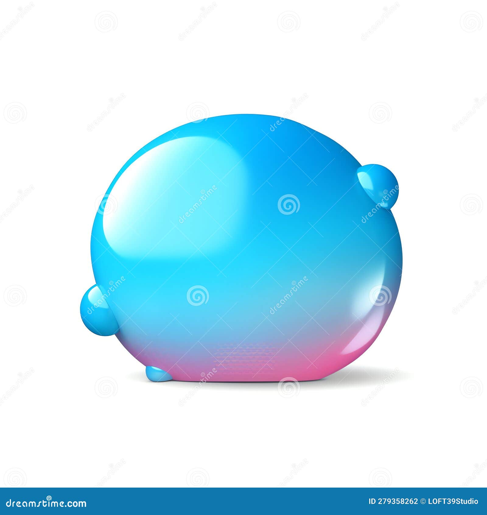 Generative AI 3d Social Media Notification- Stock Illustration ...