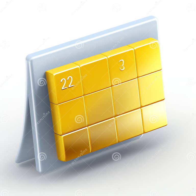 Generative AI 3d Vector Calendar Assignment- Stock Illustration ...