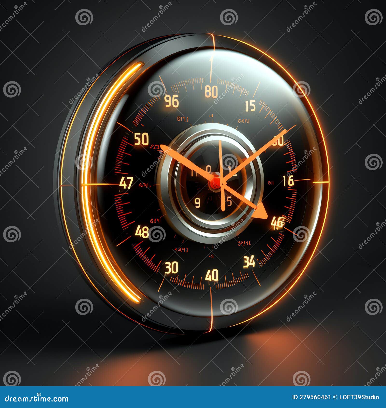 Generative AI 3d Vector Office Clock- Stock Illustration - Illustration ...