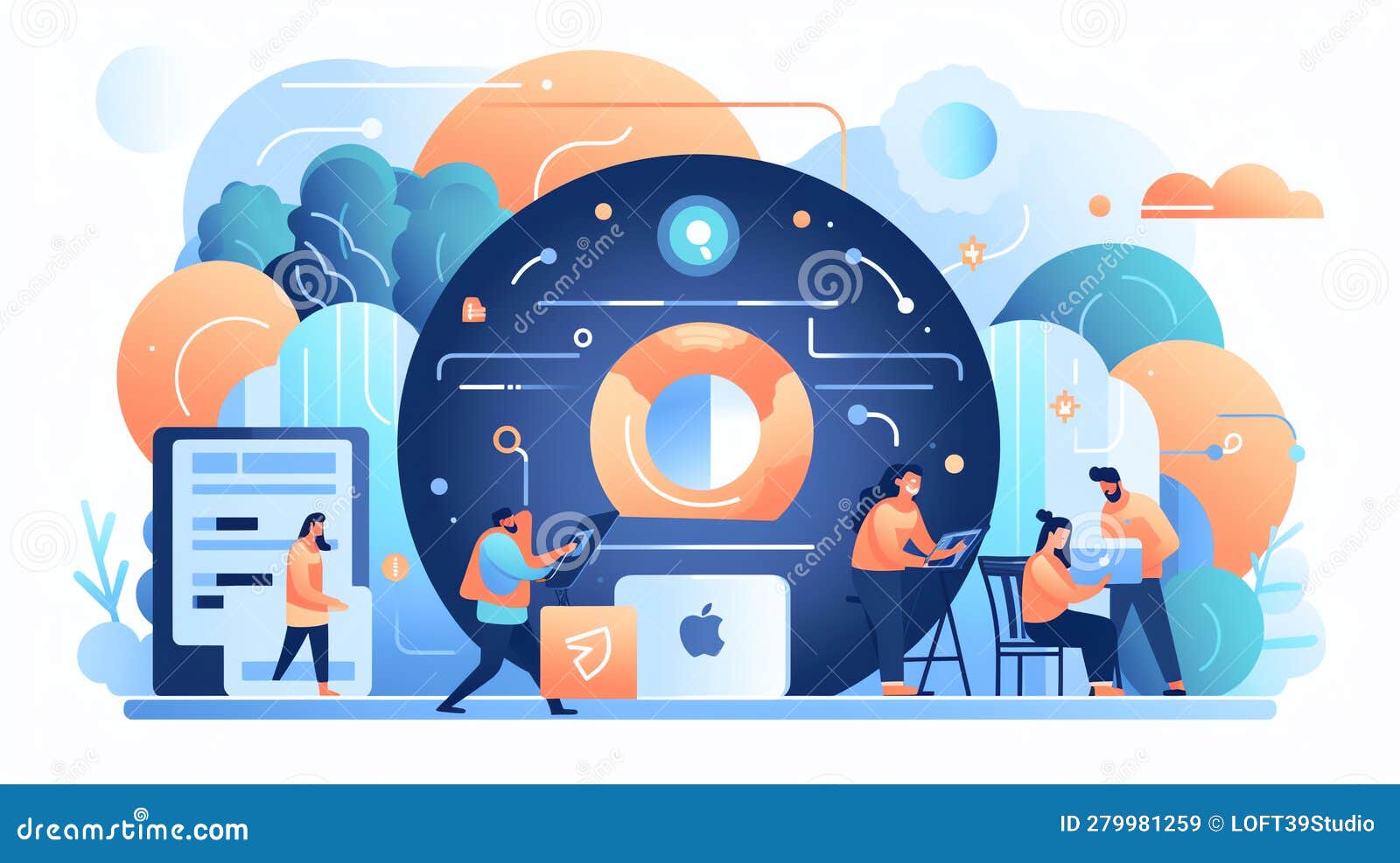 Generative AI Data Protection Privacy Concept- Stock Illustration ...