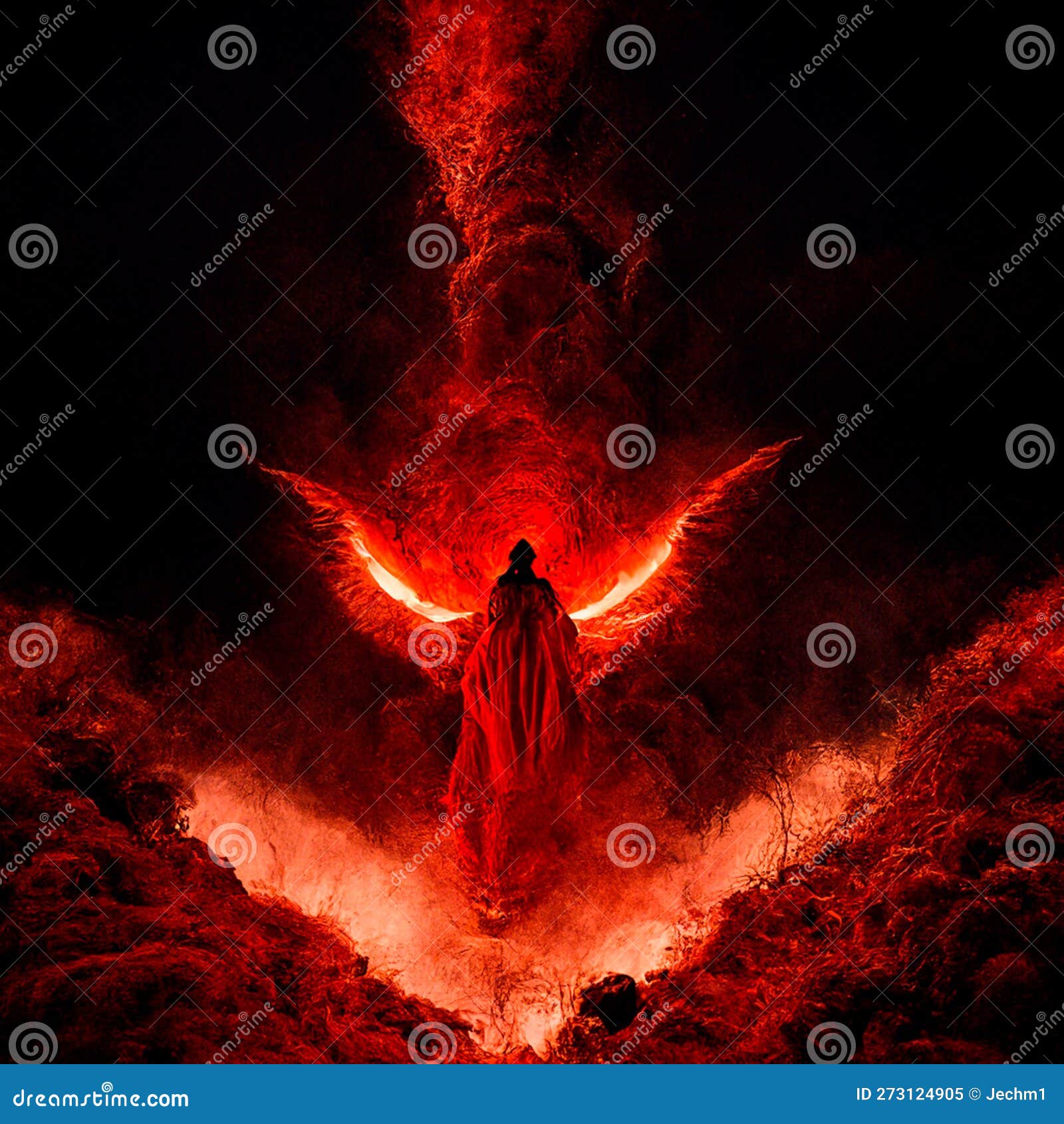 GENERATIVE AI, GENERATIVE, AI, Demon Coming Out of Hell Stock ...