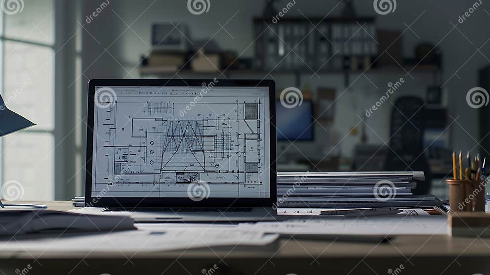 Generative AI Digital Blueprint by Architecture Design Software on ...
