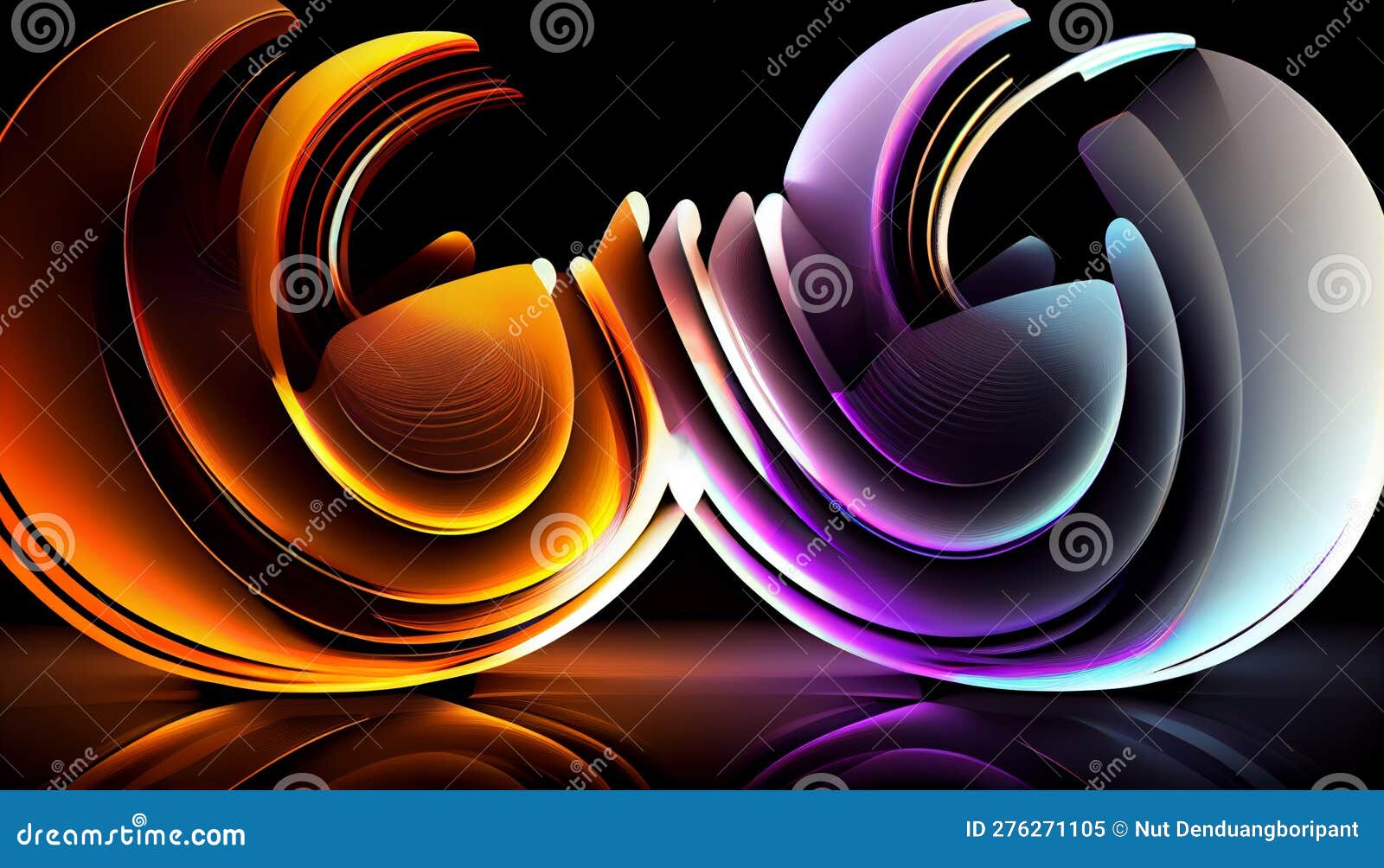 Generative AI, Dynamic Duet: Abstract Background in Vibrant Dual Hues ...