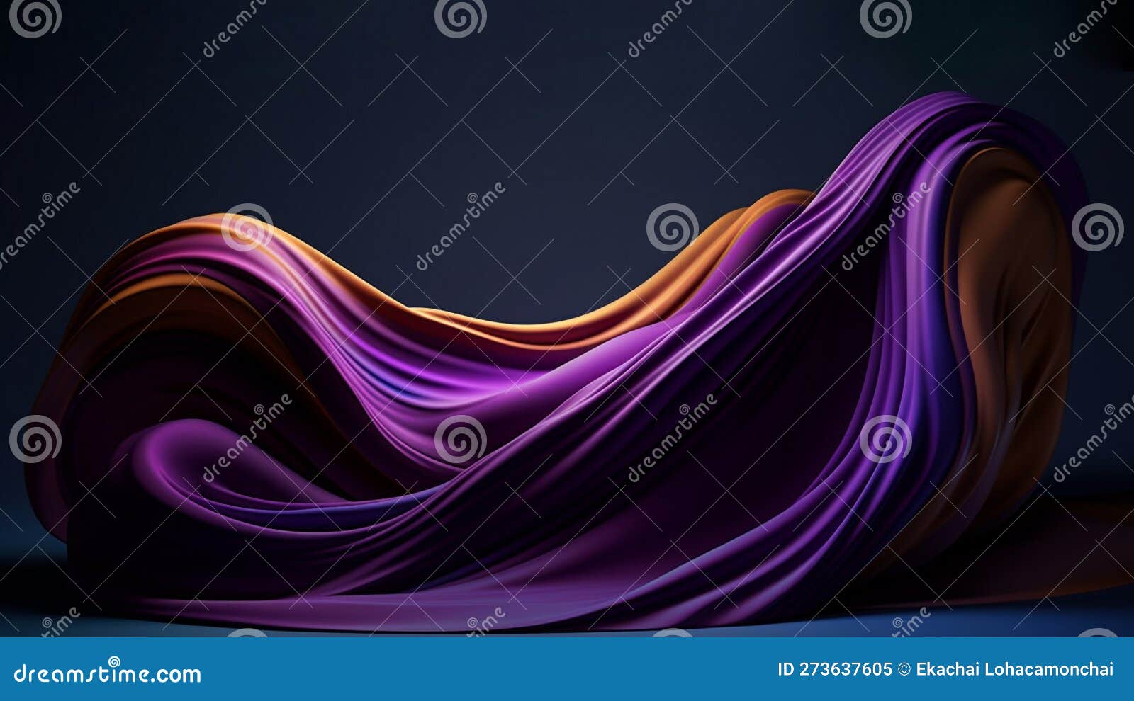 Generative AI. Dynamic and Flowing Artwork Backdrop with a Sleek Purple ...