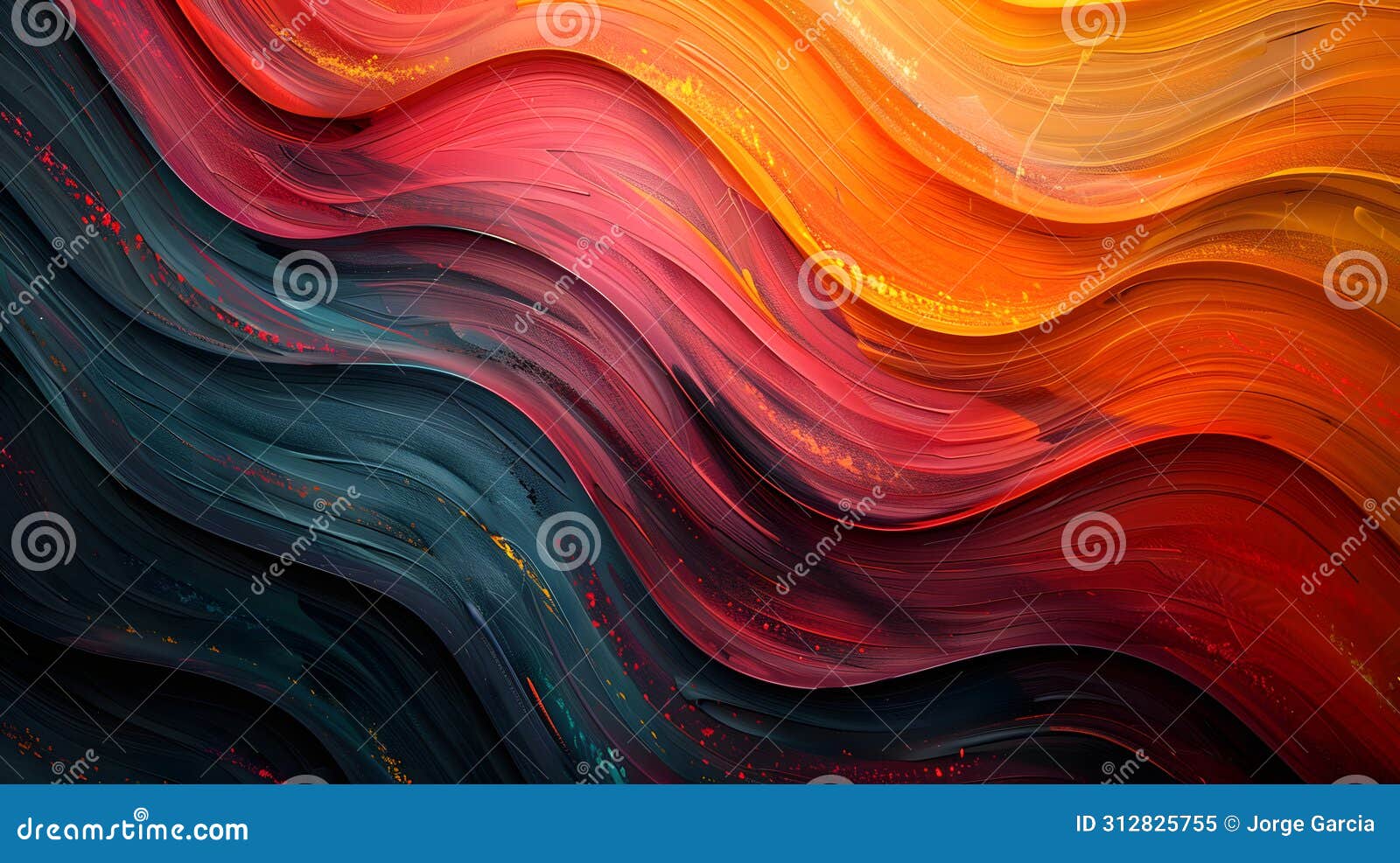 Generative AI. Dynamic Layers of Color in an Abstract Dance Stock ...