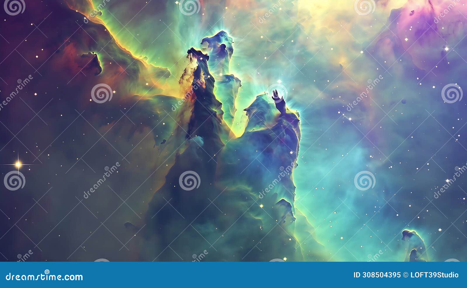 Generative AI the Eagle Nebulaas Pillars of Creation this Image Shows ...