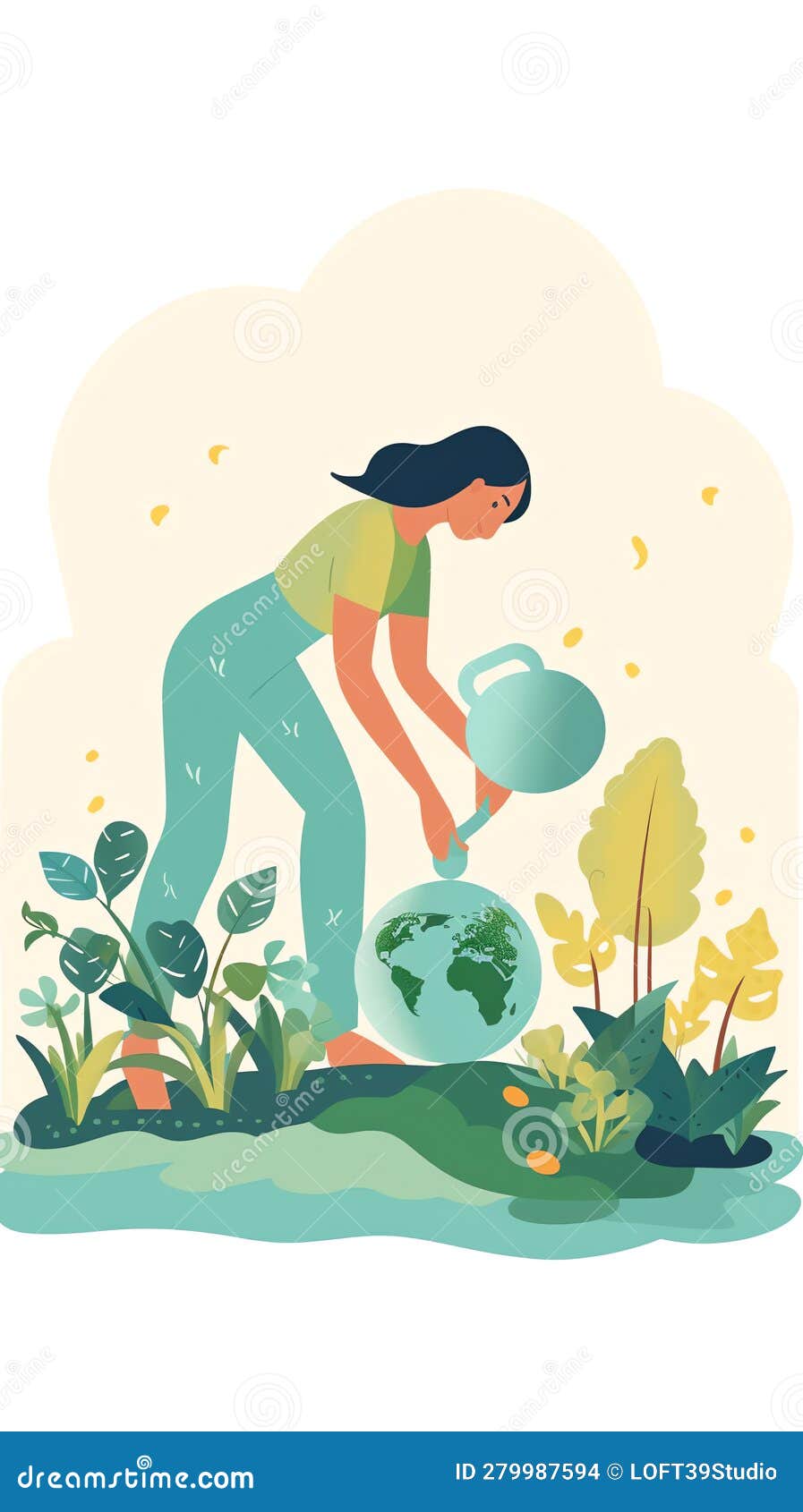 Generative AI Ecological Issues- Stock Illustration - Illustration of ...