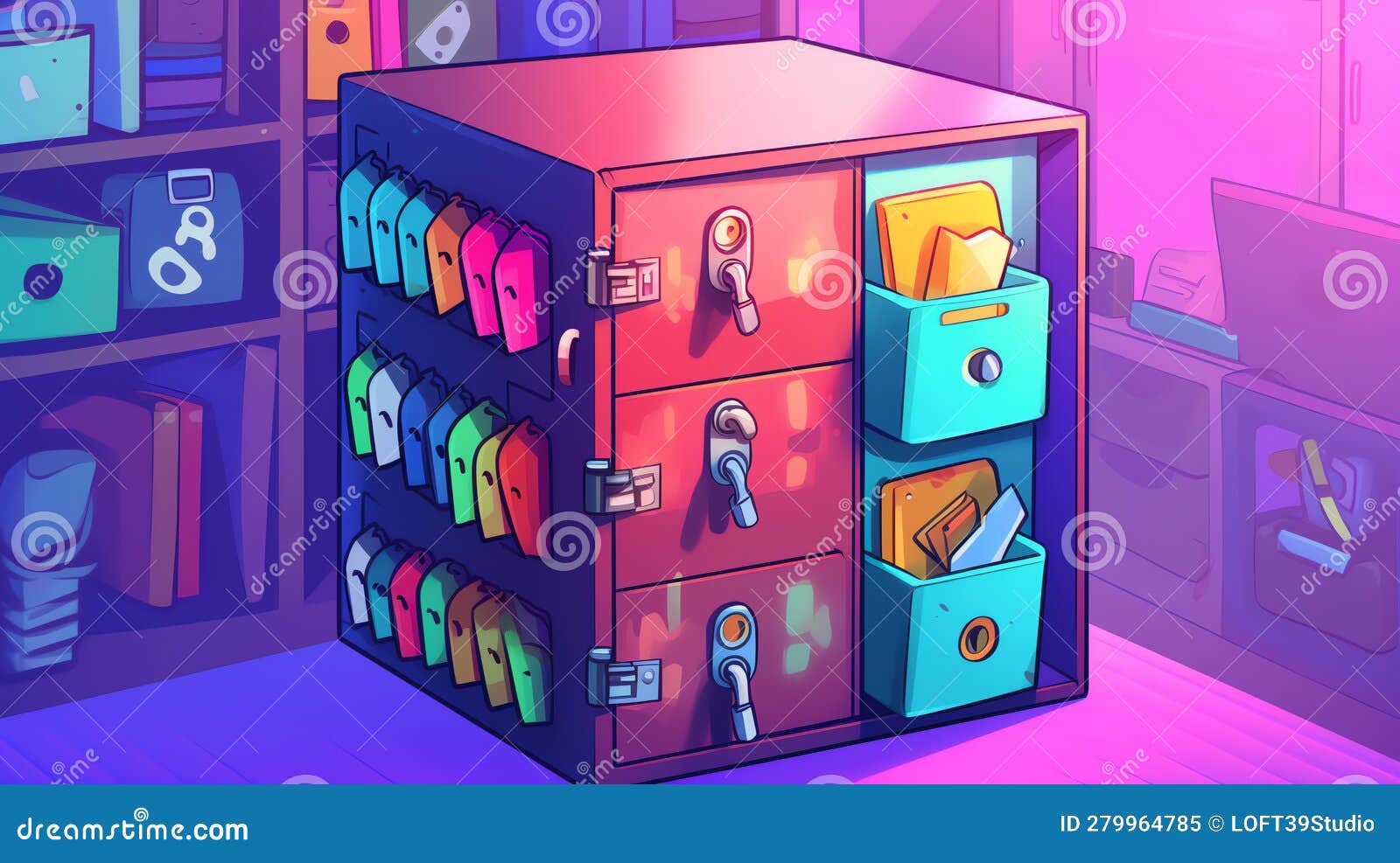 Generative AI Electronic Files Organization- Stock Illustration ...