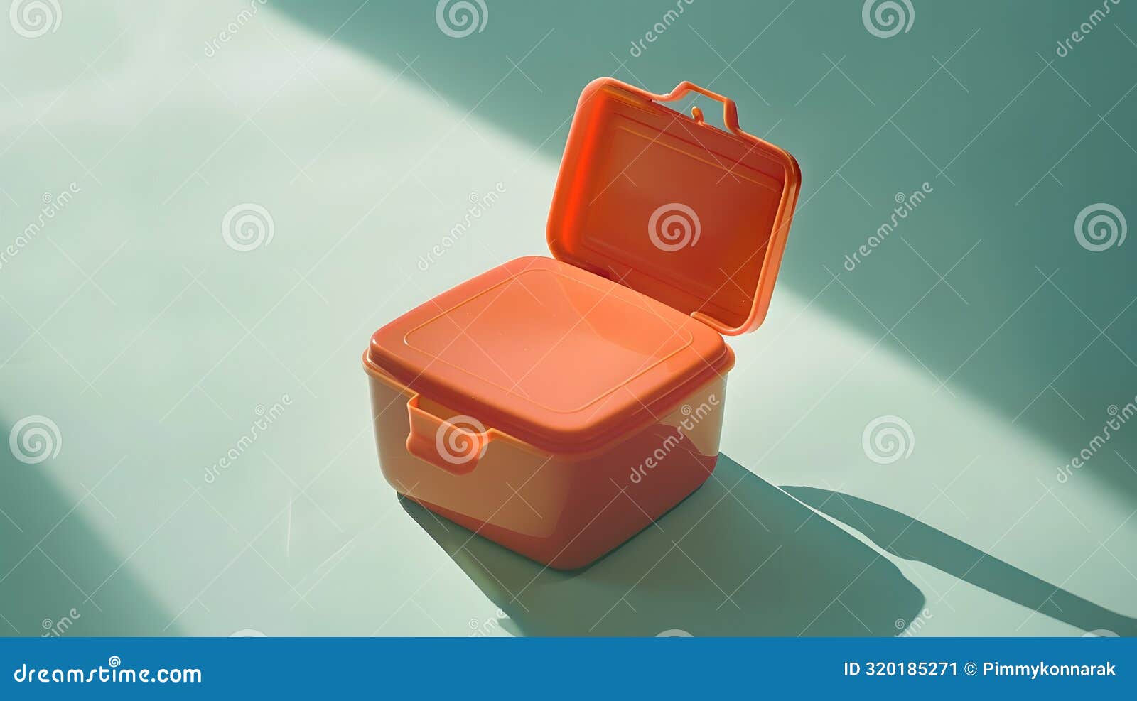 Generative AI Empty Lunch Box on Light Background Workplace Food ...