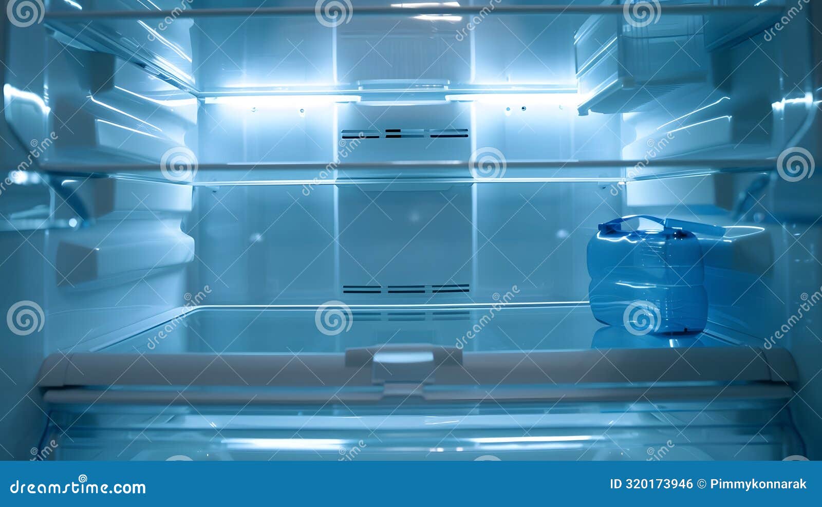 Generative AI an Empty Refrigerator Inside an Empty Clean Refrigerator ...