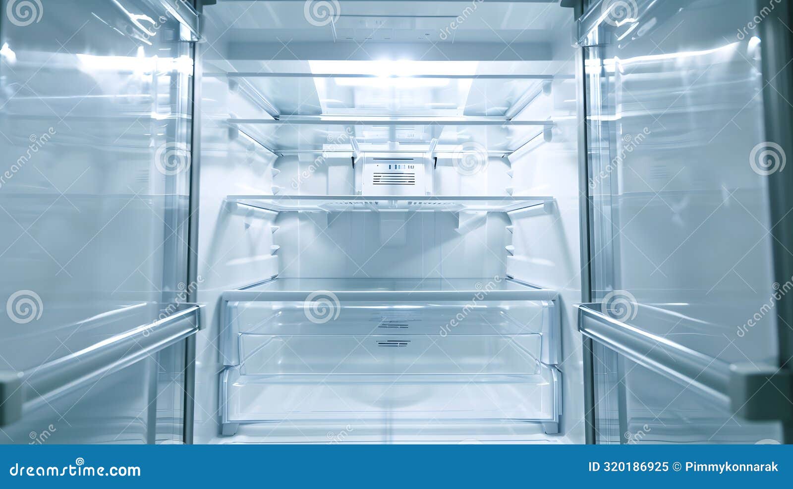 Generative AI an Empty Refrigerator Inside an Empty Clean Refrigerator ...