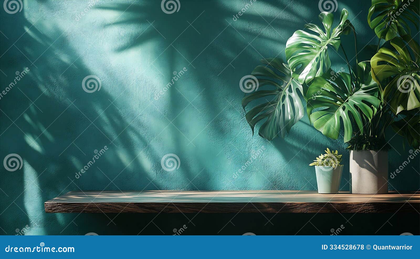 Generative AI Empty Table on Dark Green Texture Wall Background ...