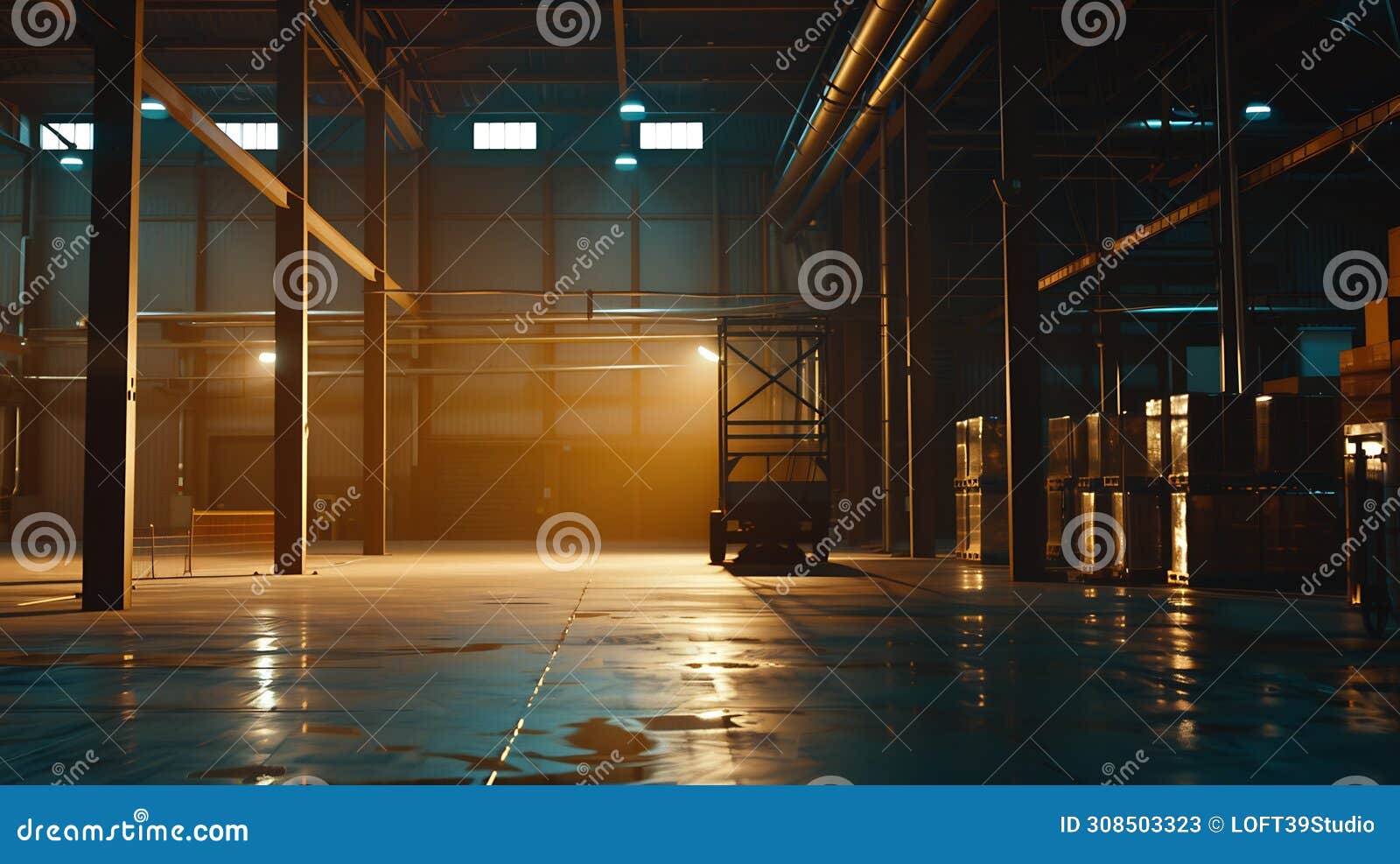 Generative AI Empty Warehouse Interior - from the Offset Collection ...