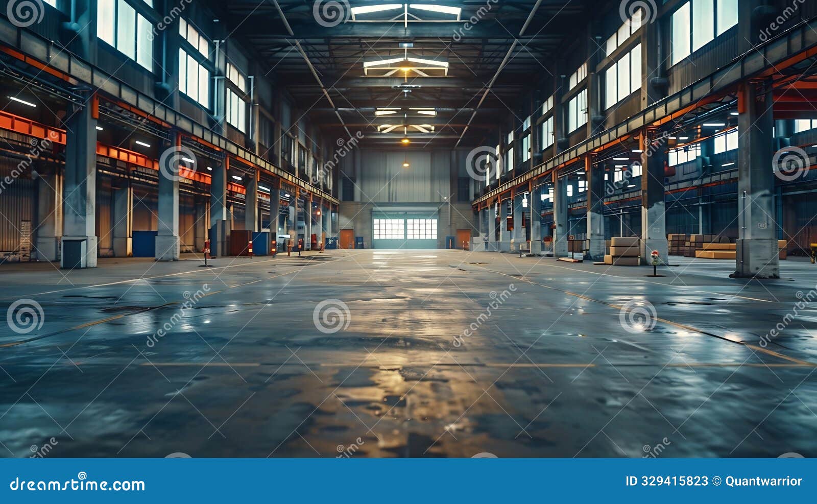 Generative AI Empty Warehouse Interior from the Offset Collection ...