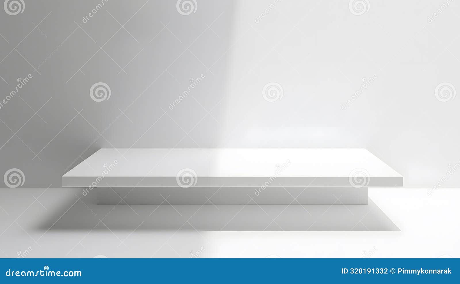 Generative AI Empty White Table Top Mock Up White Desk and White ...