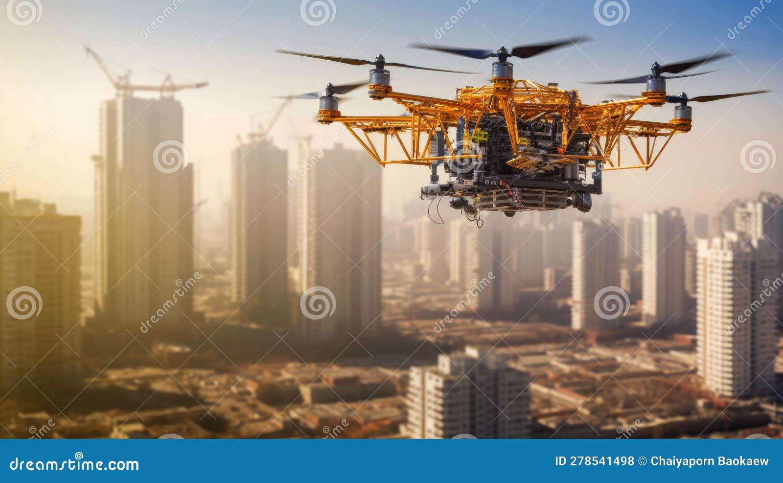 Generative AI Engineer Man Flying Drone Stock Illustration ...