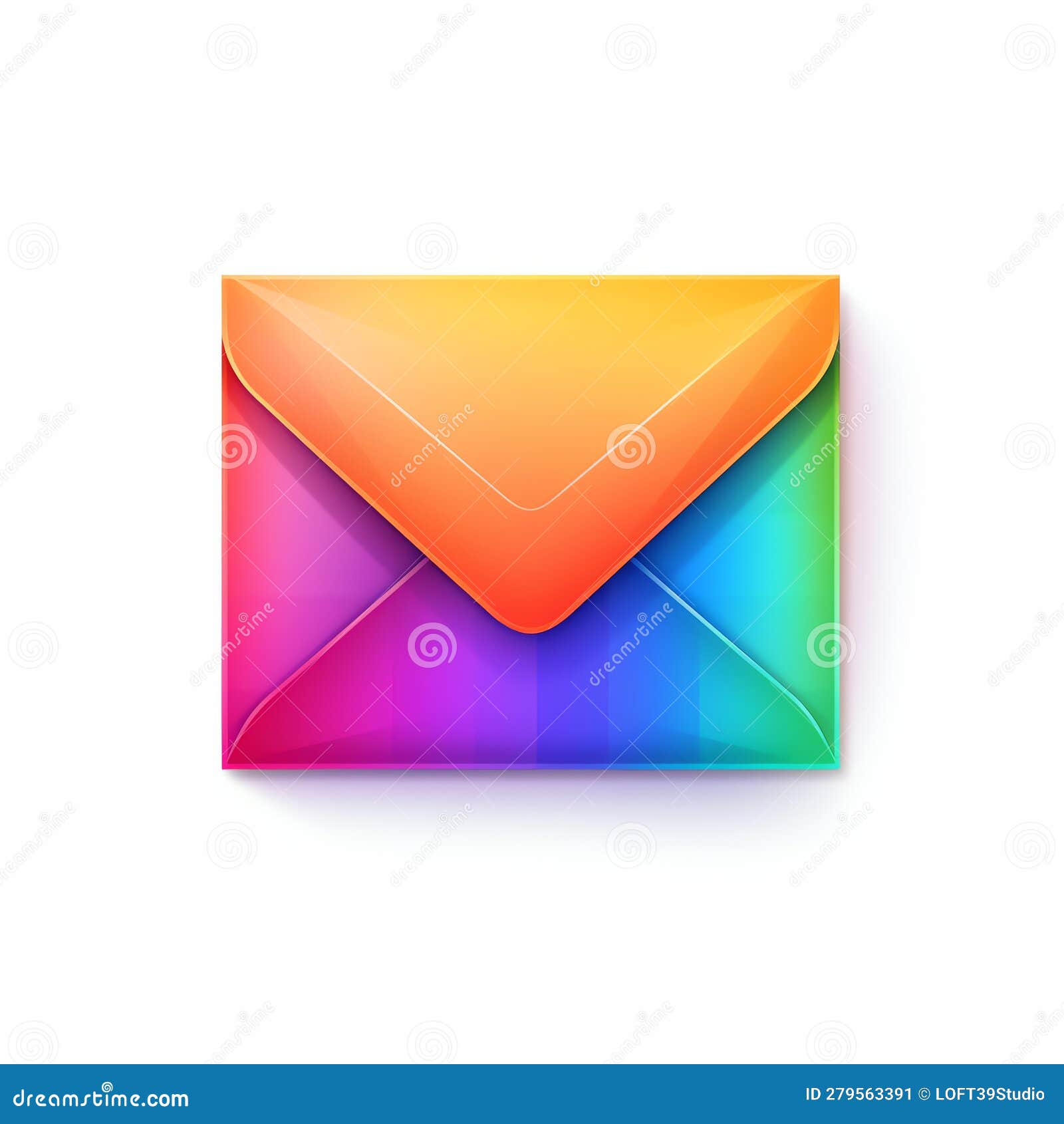 Generative AI Envelope with Paper Documents- Stock Illustration ...