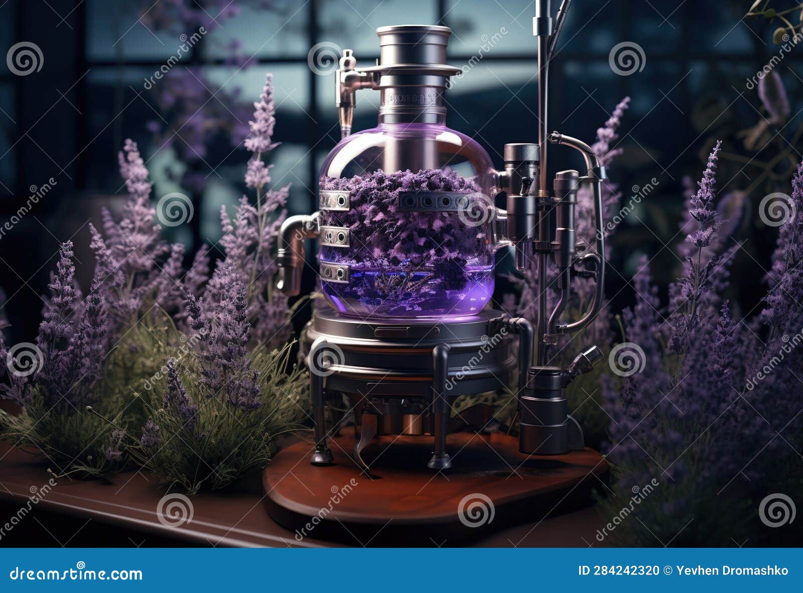 Generative AI, Essential Oil Extraction with Distillery Machine with ...