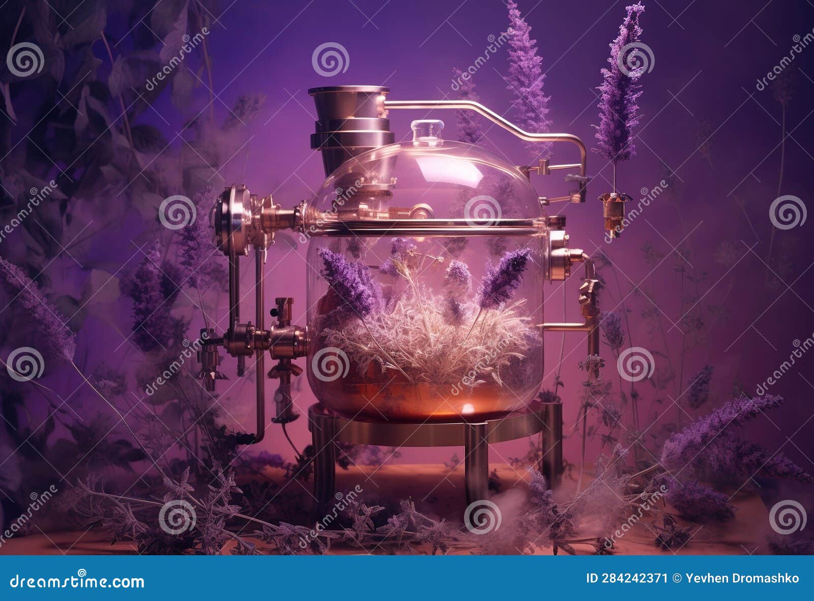 Generative AI, Essential Oil Extraction with Distillery Machine with ...