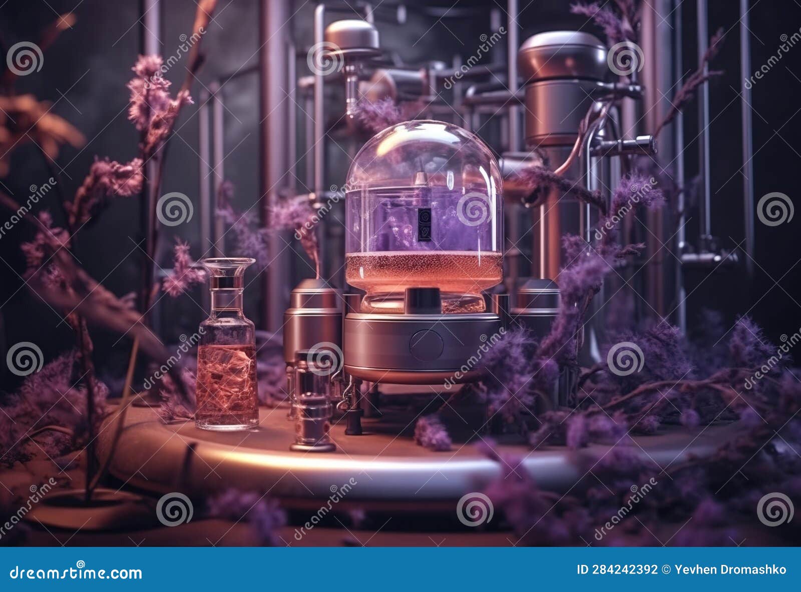 Generative AI, Essential Oil Extraction with Distillery Machine with ...