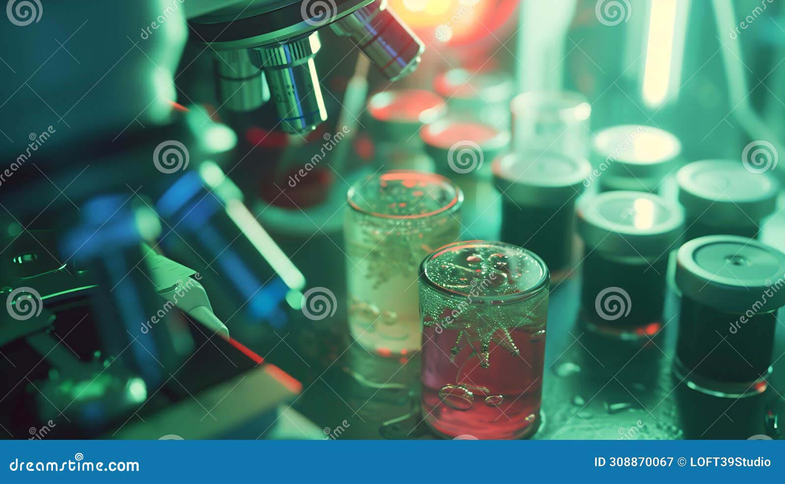 Generative AI Examination of Sample with Germs and Bacteria Under ... Generative AI Examination of Sample with Germs and Bacteria Under ...