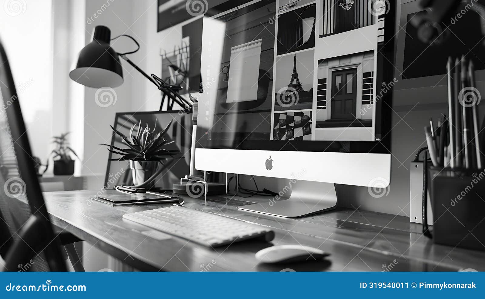 Generative AI Flat Black and White Web Design Studio Page Layout on ...