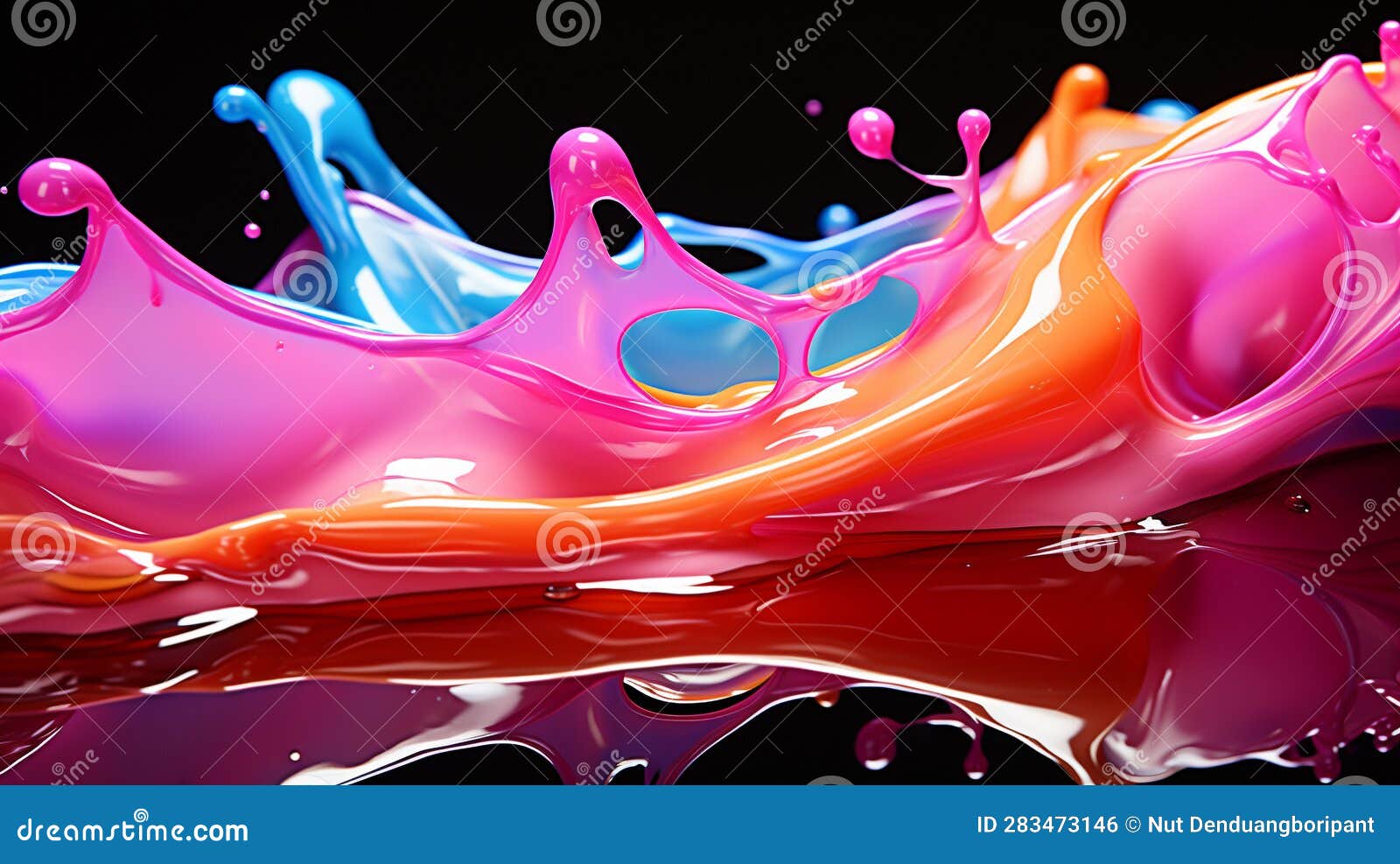 Generative AI, Fluid Dance stock illustration. Illustration of liquid ...