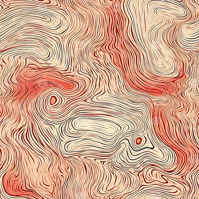 Generative AI Fun Red Line Doodle- Stock Illustration - Illustration of ...