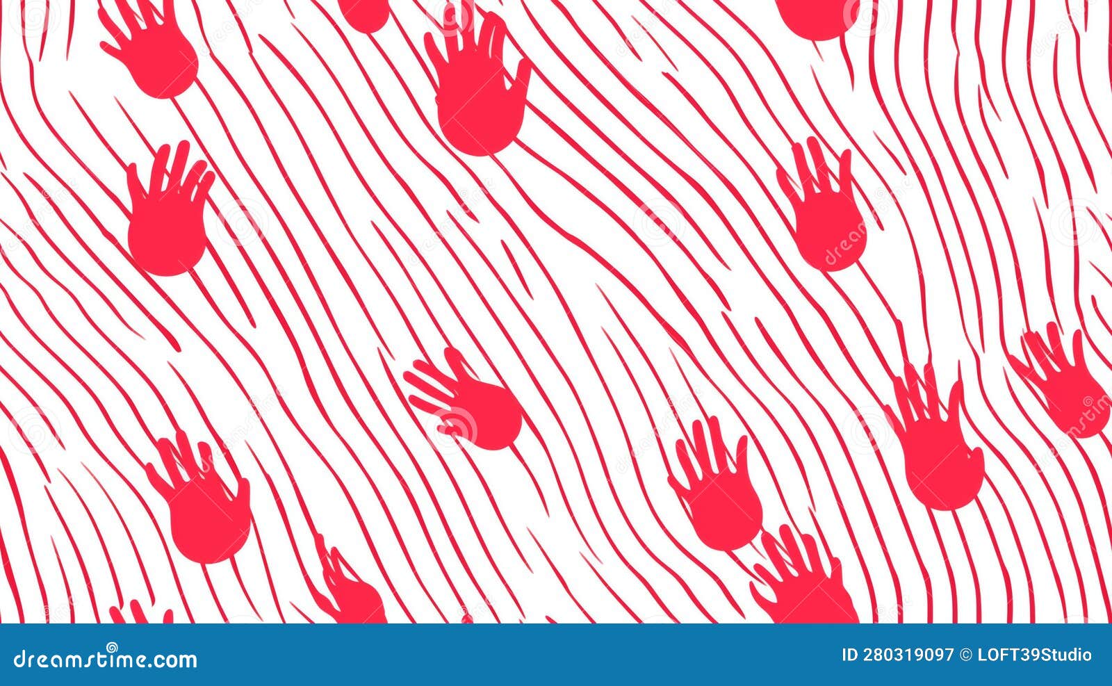 Generative AI Fun Red Line Doodle- Stock Illustration - Illustration of ...