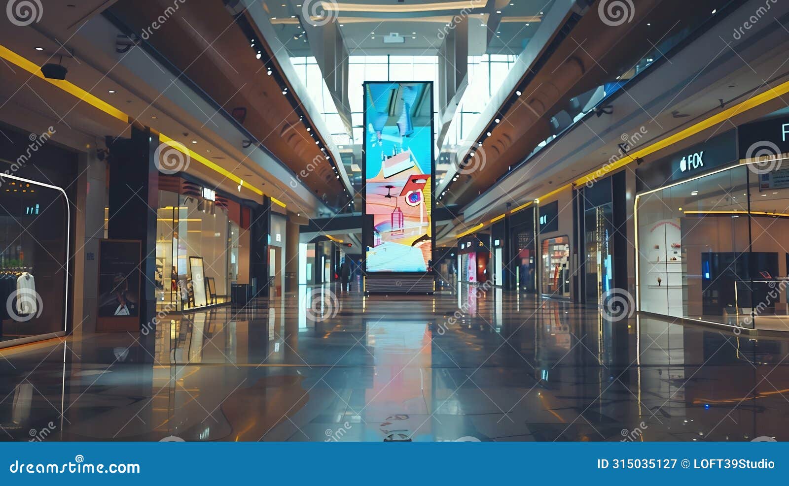 Generative AI Gallery Poster in Mall Business Concept. Stock Image ...