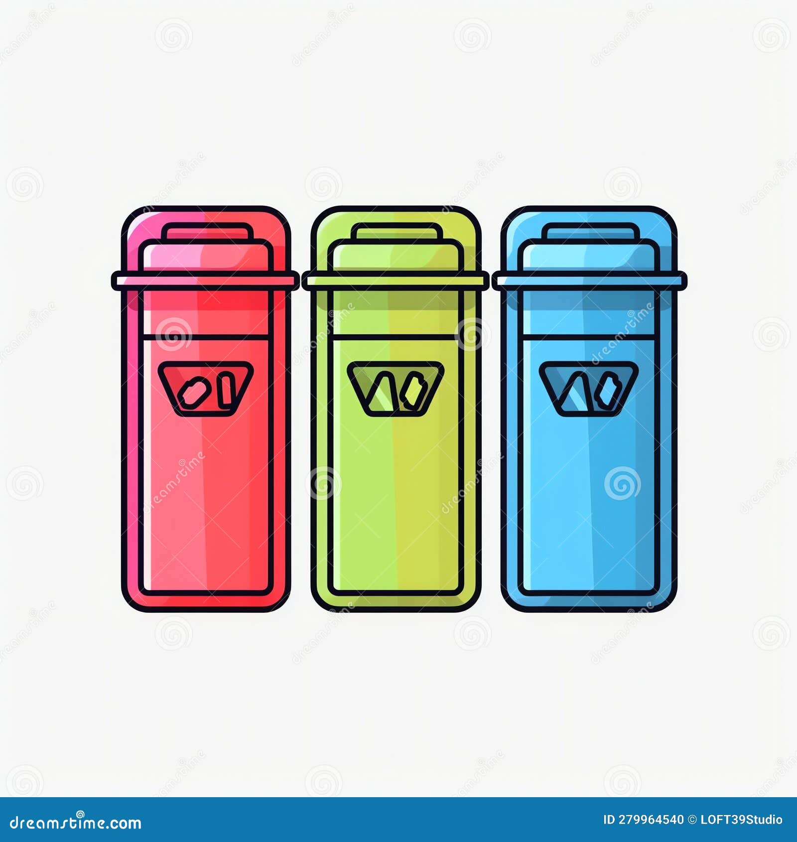 Generative AI Garbage Waste Recycling Line- Stock Illustration ...