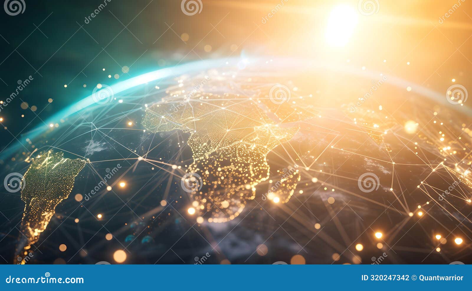 Generative AI Global Communication Network Concept. Environmental ...