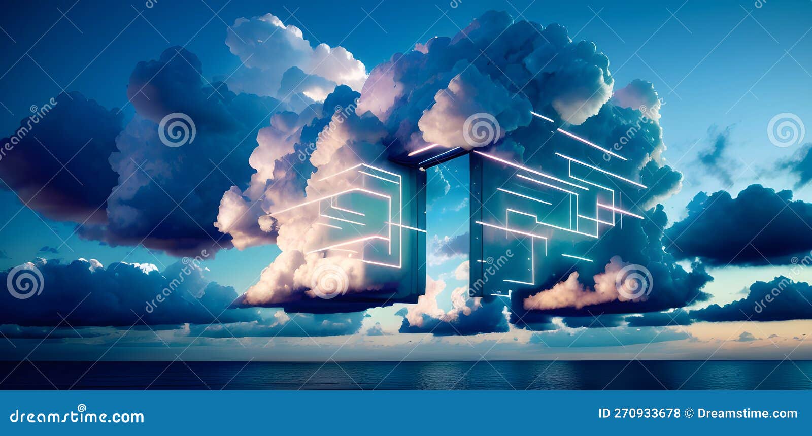 Cloud Network Solution Computing Big Data Center, Futurist ...