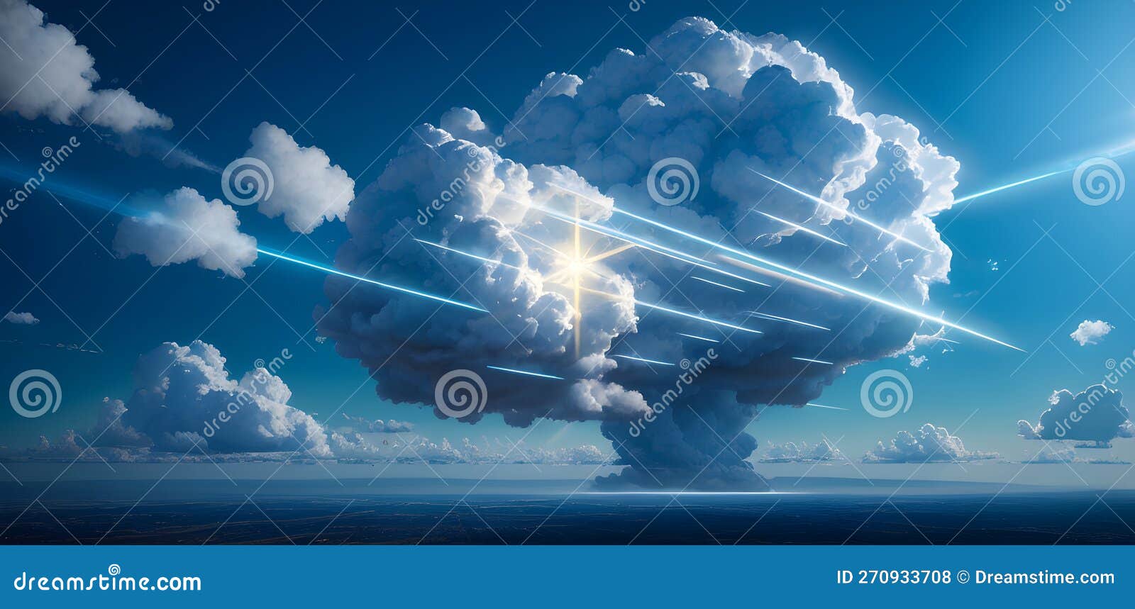 Illustration Concept of Cloud Computing Service Future Data Storage ...