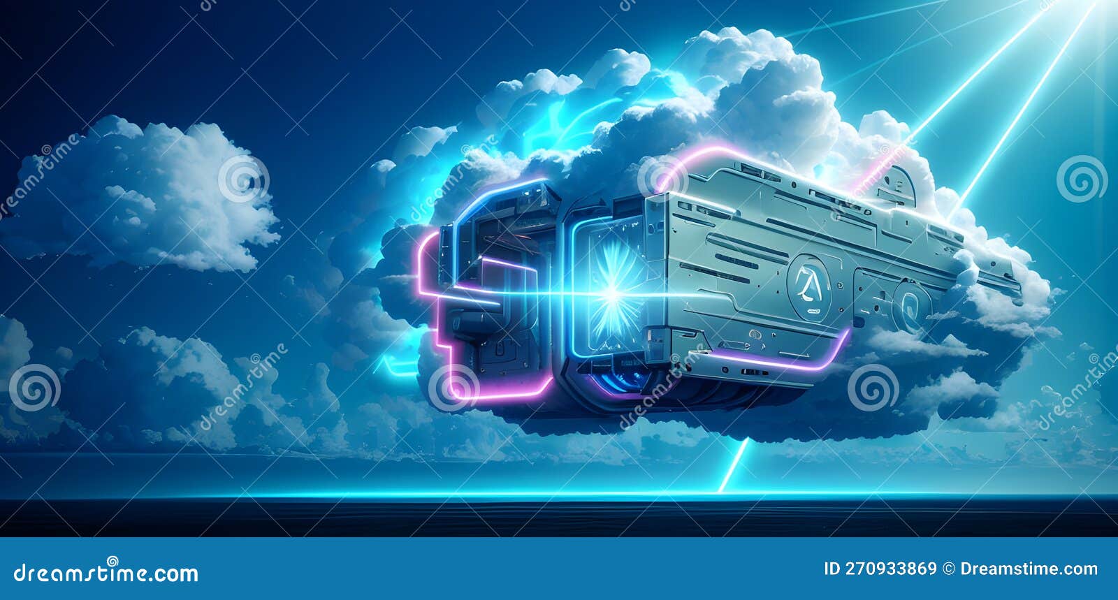 Cloud Network Solution Computing Big Data Center, Futurist ...