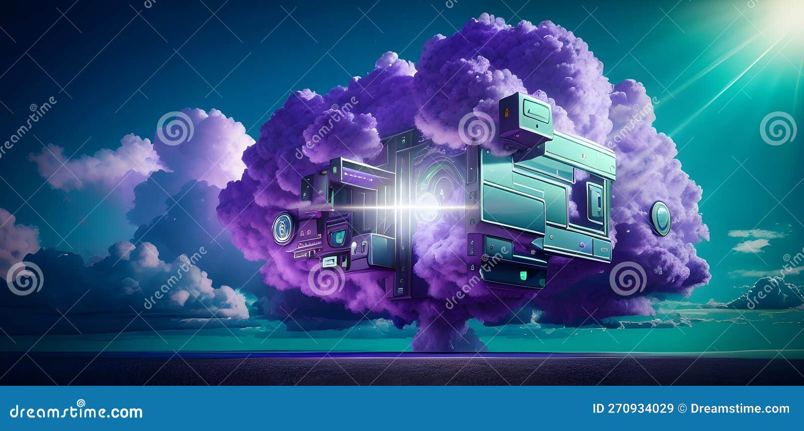 Cloud Network Solution Computing Big Data Center, Futurist ...