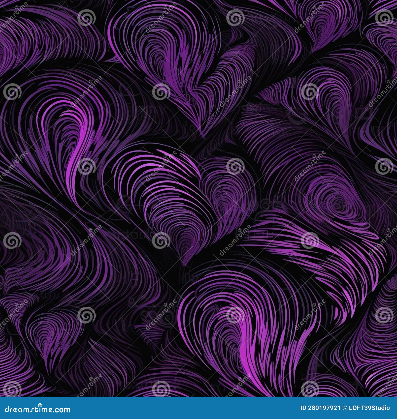 Generative AI Groovy Hearts Seamless Pattern- Stock Image - Image of ...