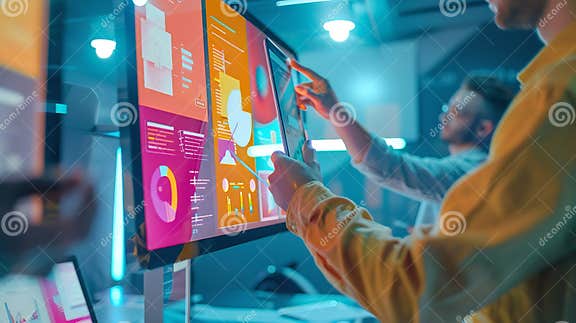 Generative AI Group of Ux Developer and Ui Designer Brainstorming about ...