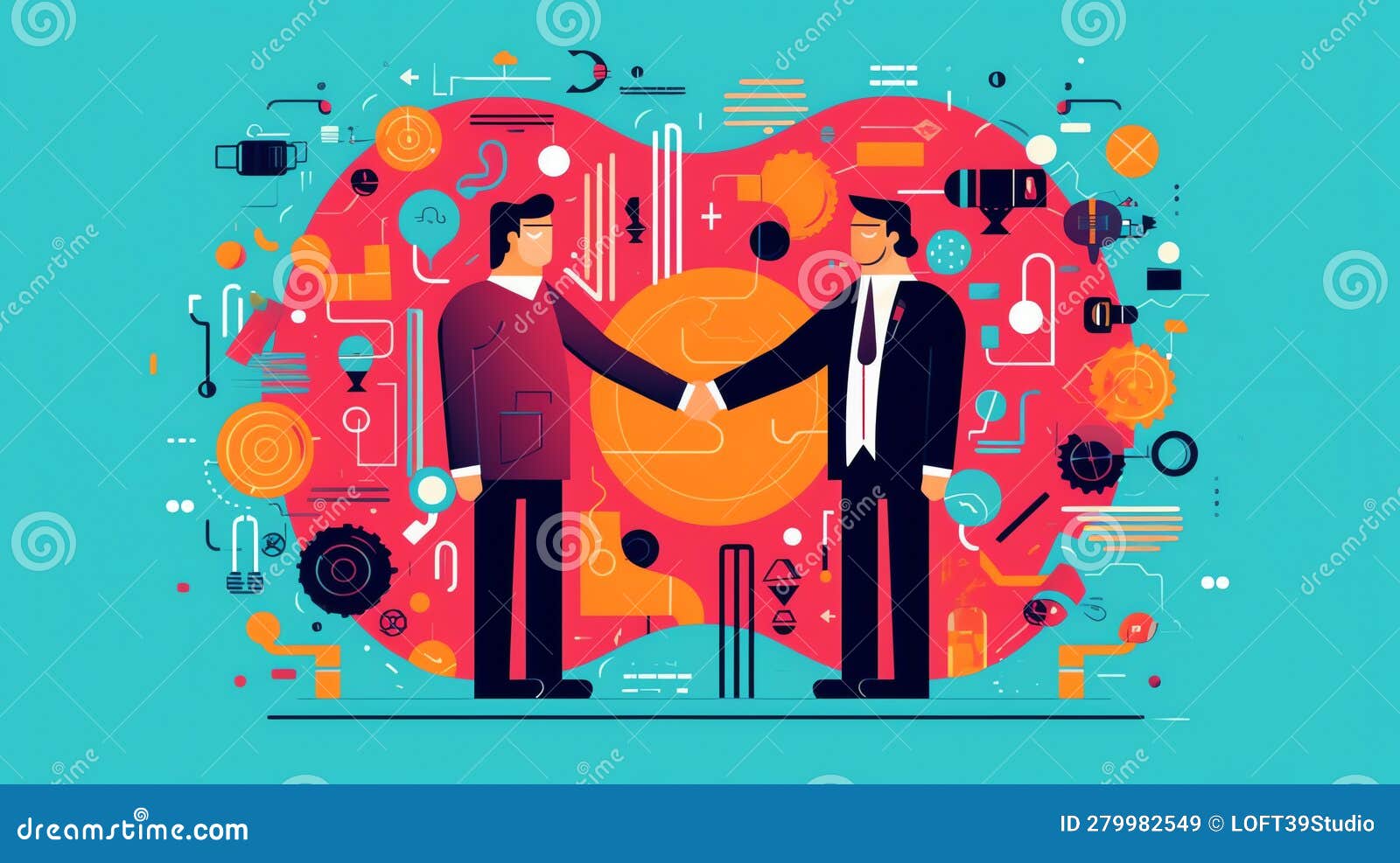 Generative AI Handshake Business Agreement- Stock Illustration ... Generative AI Handshake Business Agreement- Stock Illustration ...