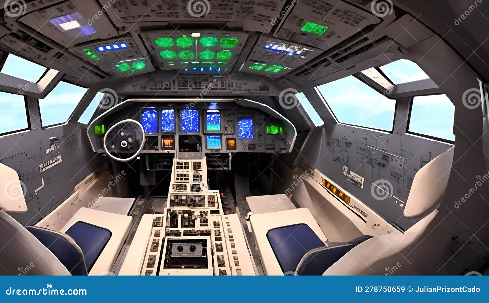 Airplane Cockpit Pilot View Created with Generative Ai Stock ...