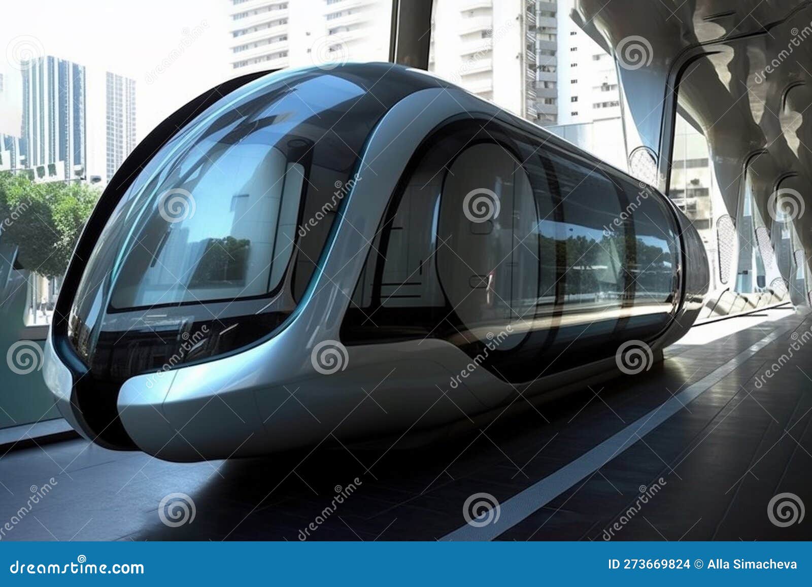 Generative Ai High Speed Train on Rail Tracks Stock Illustration ...