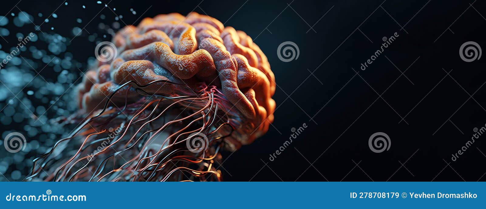 Generative AI, Human Brain and Artificial Intelligence Concept, Big ...