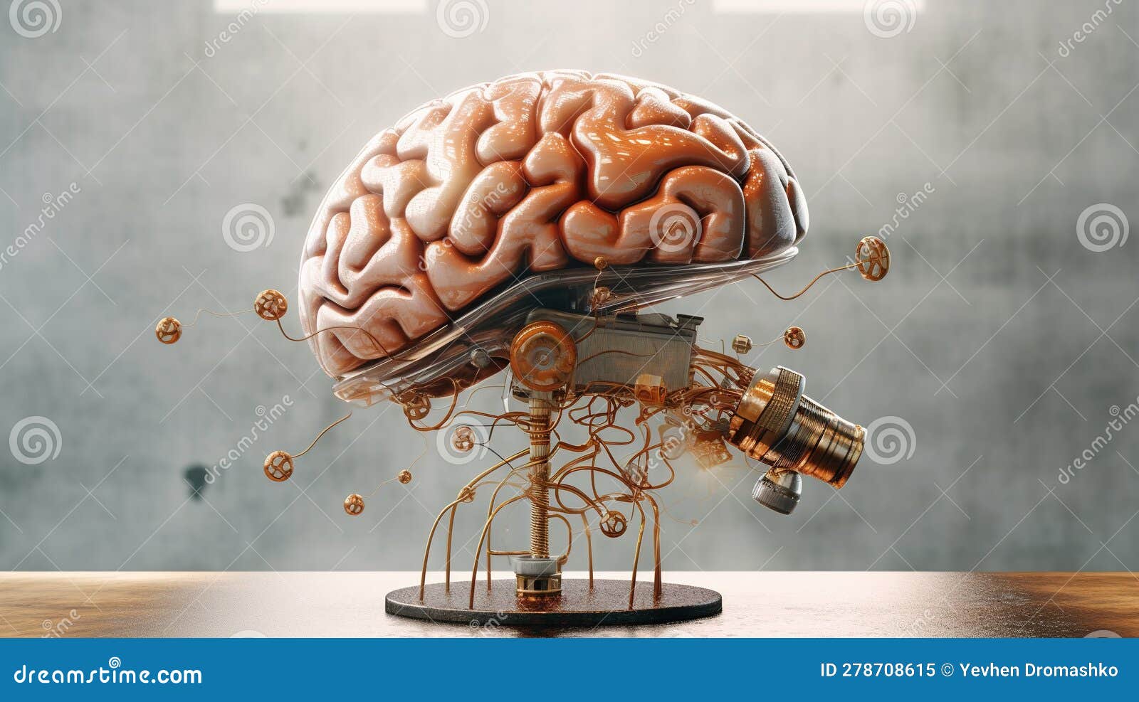 Generative AI, Human Brain and Artificial Intelligence Concept, Big ...