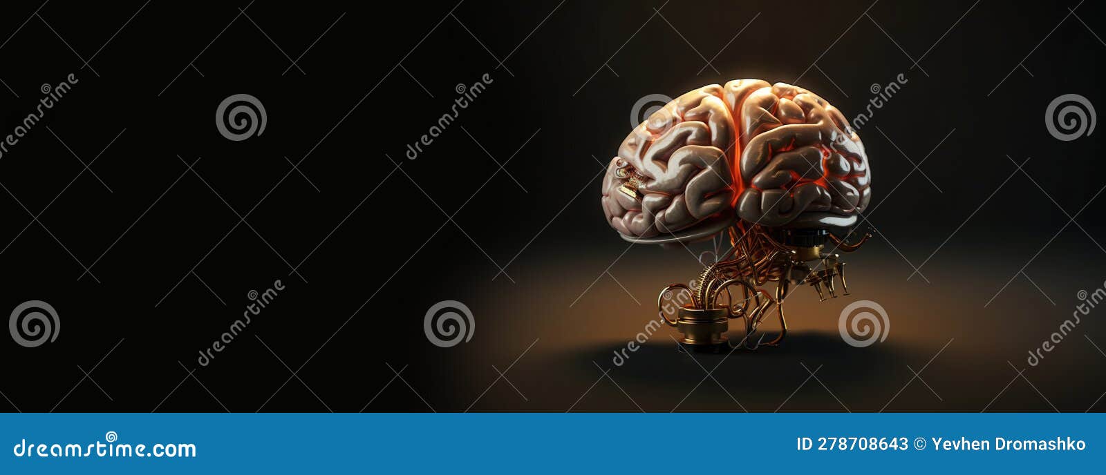 Generative AI, Human Brain and Artificial Intelligence Concept, Big ...