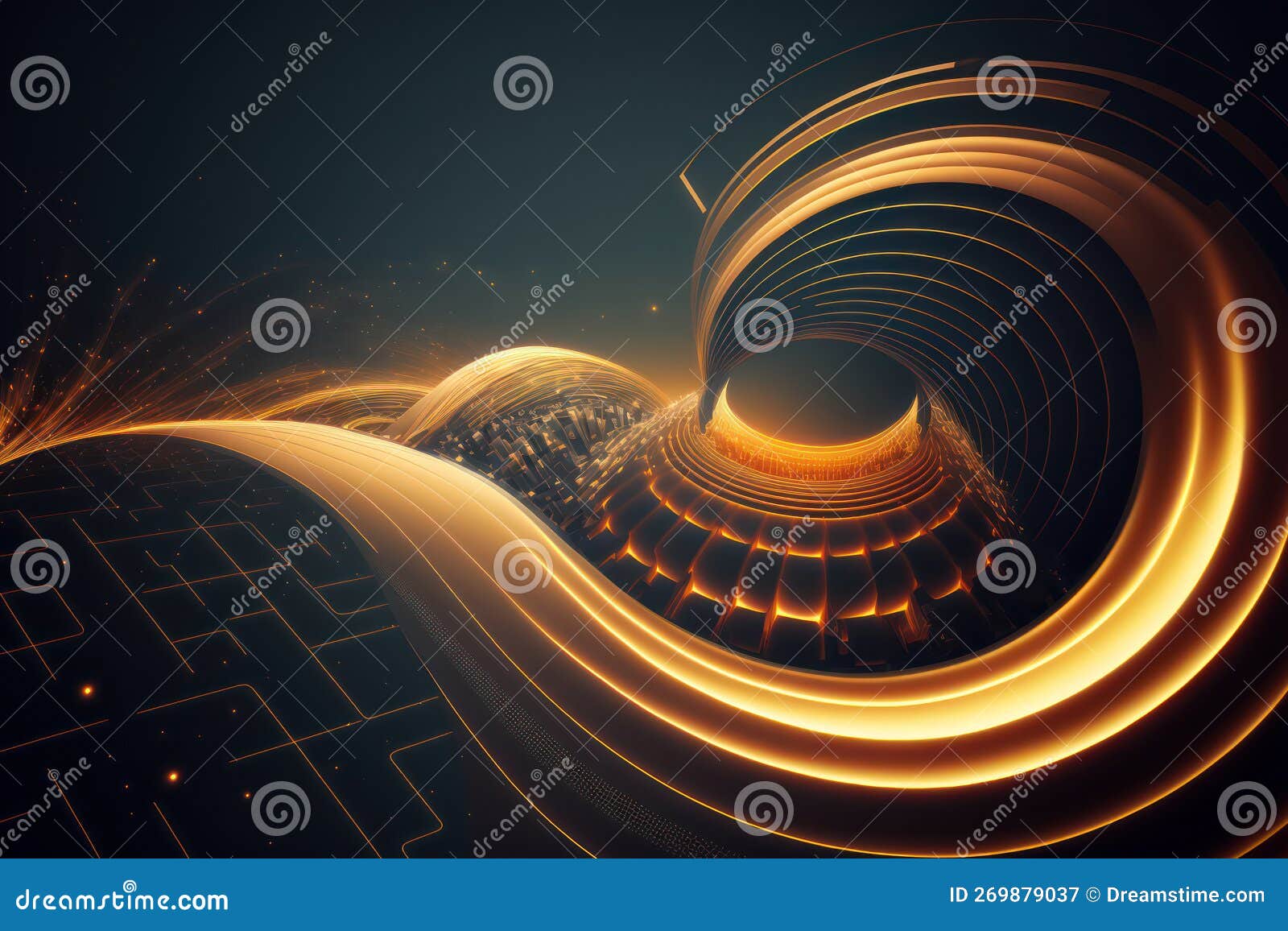 Generative AI Illustration of Abstract Trechnology Gadgets Conceptual ...