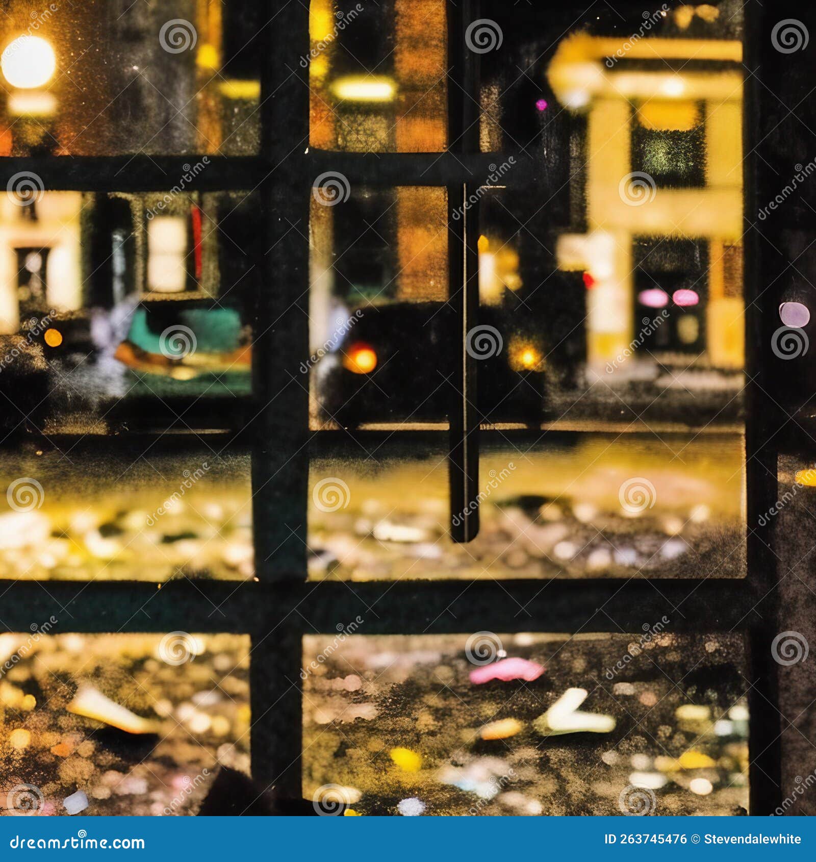 Generative AI Illustration of a Broken Window and Destruction after a ...