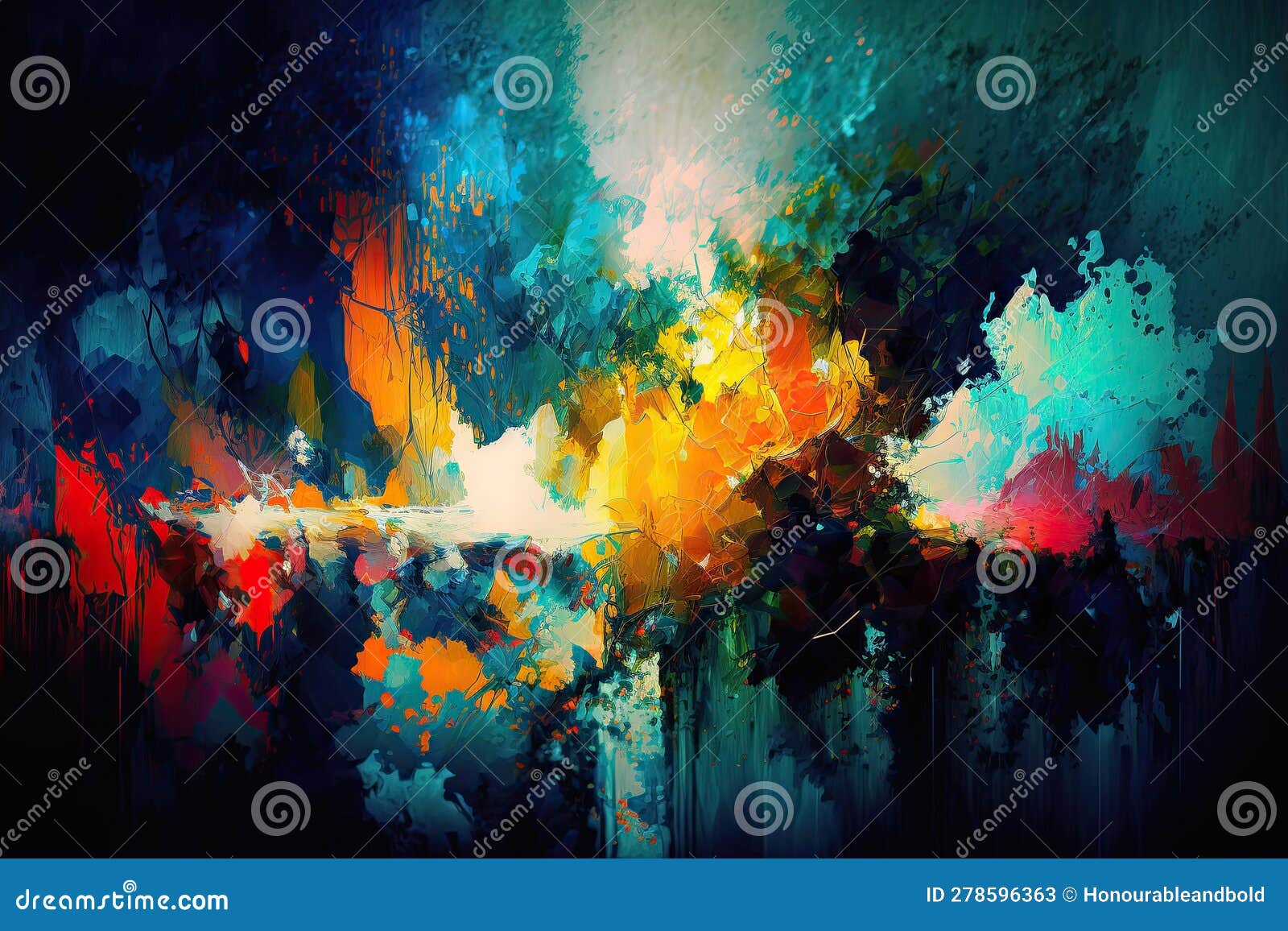 Generative AI Illustration Digital Abstract Impressionism Painting ...